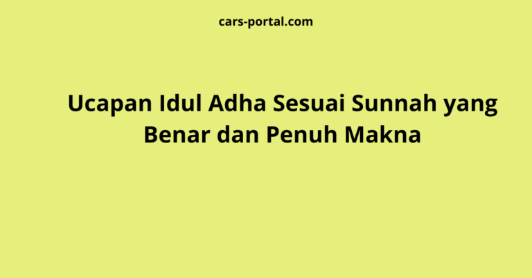Ucapan Idul Adha Sesuai Sunnah yang Benar dan Penuh Makna